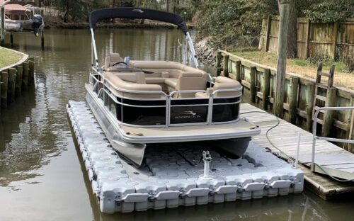 Drive-On Pontoon Boat Lifts | Dock Blocks