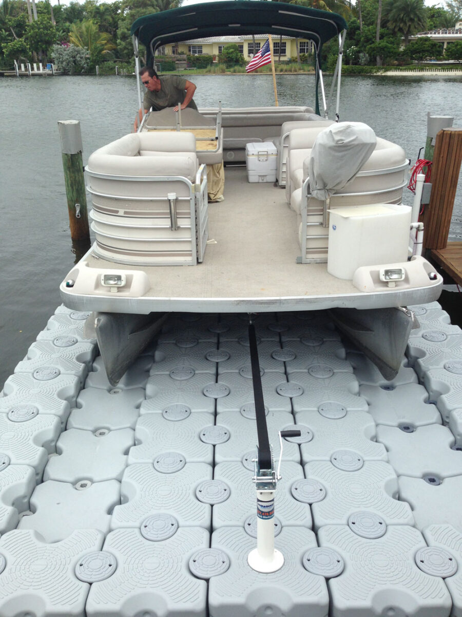 Drive-On Pontoon Boat Lifts | Dock Blocks